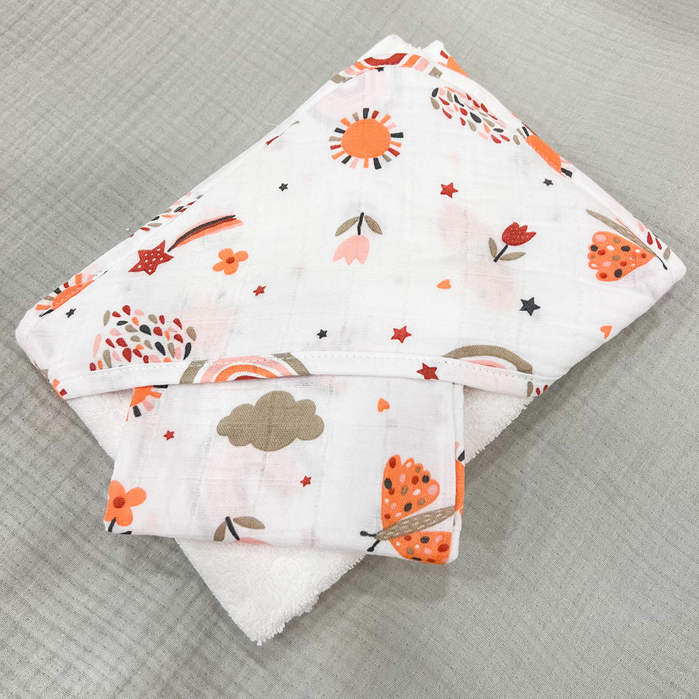 Μπουρνούζι - κάπα & γάντι μπάνιου FUNNA BABY Sunny 75x75 | Funna Baby